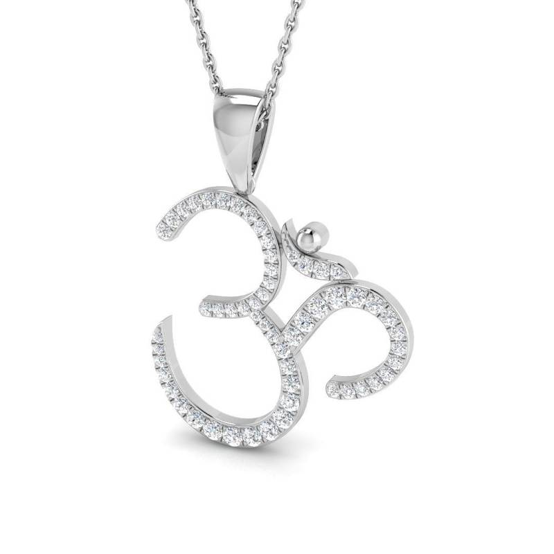 Om pendant white gold store