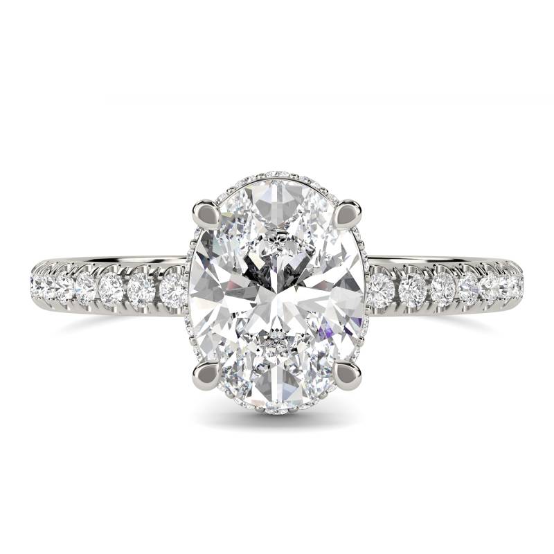 Oval shoulder set engagement ring store