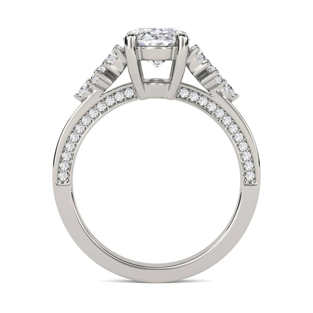 Oval/Round Diamond Vintage Ring - Diamond Heaven