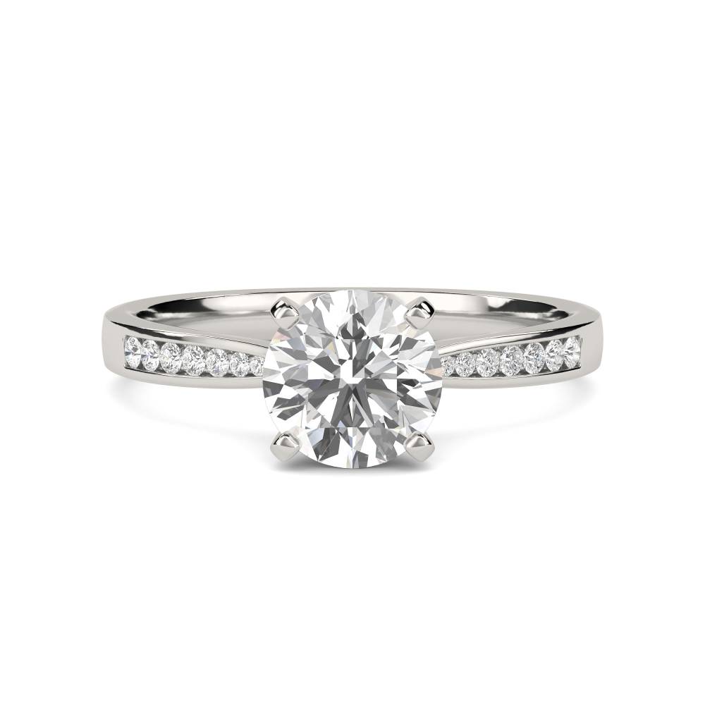 Shoulder Set Diamond Engagement Ring - Diamond Heaven