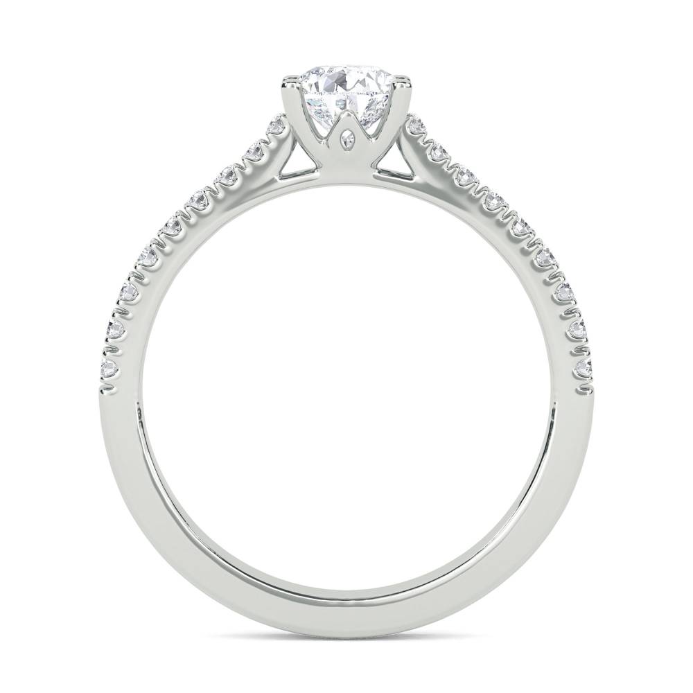 Pear Diamond Shoulder Set Ring - Diamond Heaven