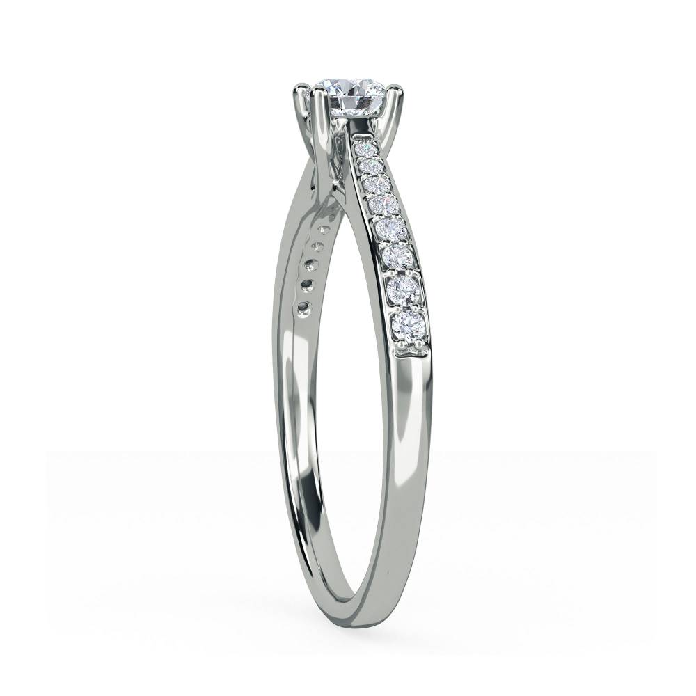Shoulder Set Diamond Engagement Ring - Diamond Heaven