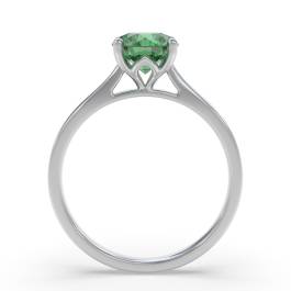 Classic Round Emerald Solitaire Ring - Diamond Heaven